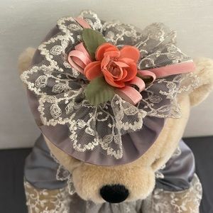 Anco | Accents | Vintage Anco Victorian Plush Teddy Bear In Gray Lace ...